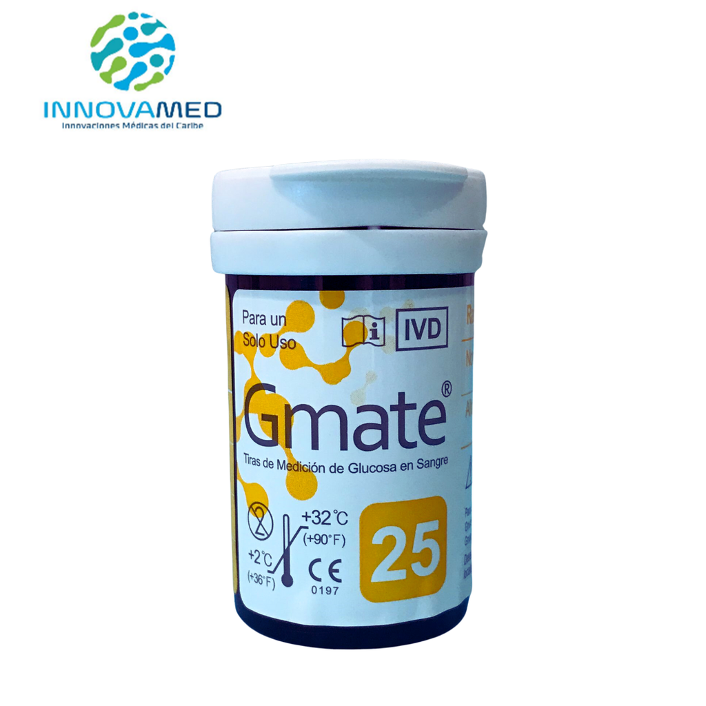 Tirillas para Glucómetro GMATE GM10XAZO - 50 por Caja | InnovaMed